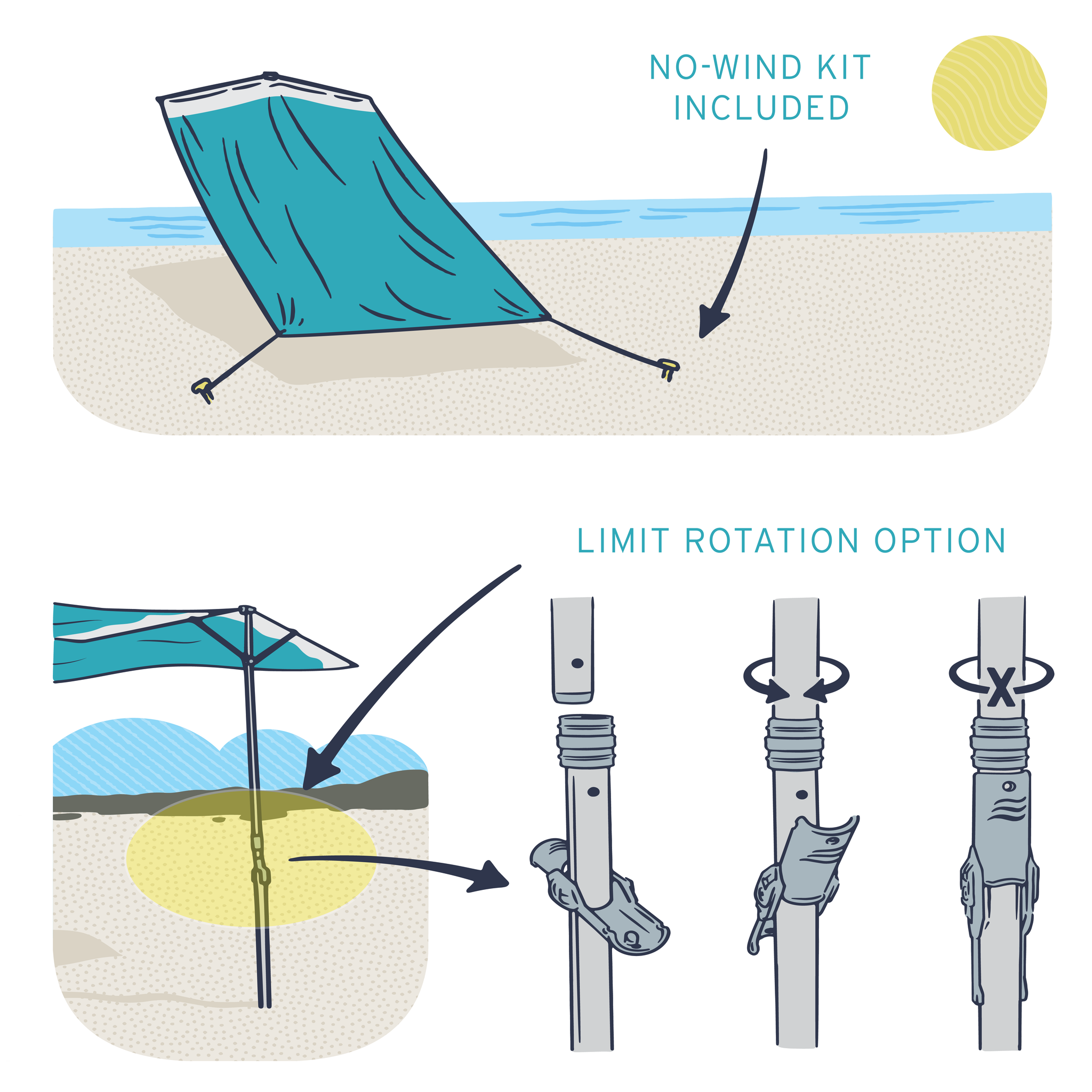 Solbello - The Best Beach Umbrella Shade